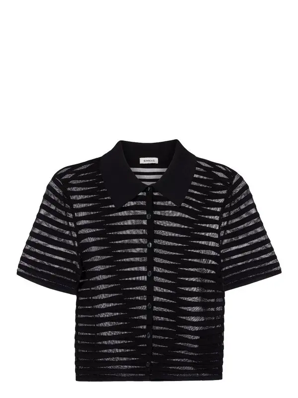 Simkhai Larken Striped Top - Black