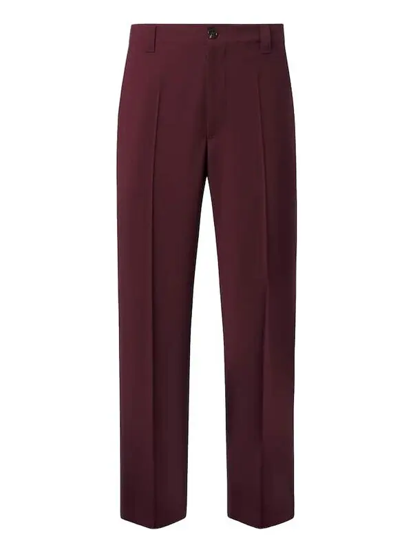 Gucci Wool Gabardine Straight Pants - Burgundy
