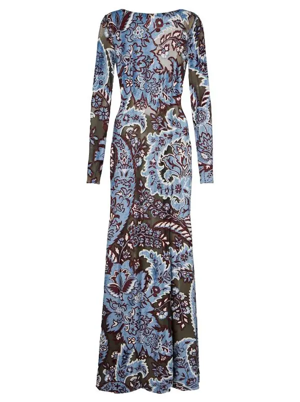 Etro Paisley Crêpe Jersey Maxi Dress - Multicoloured