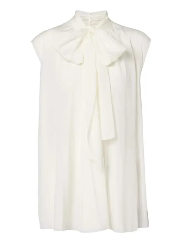 Dolce & Gabbana Silk-blend Top - White