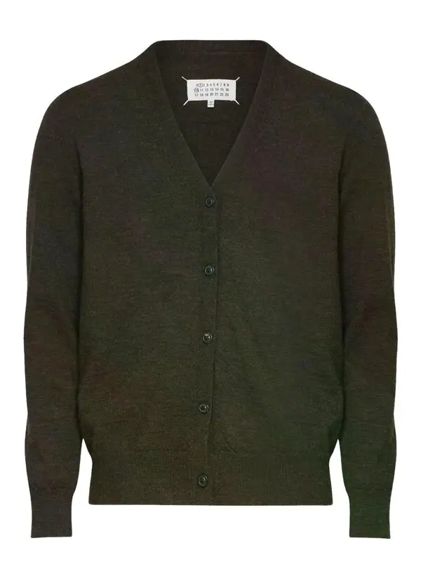 MAISON MARGIELA Elbow-patch Wool Cardigan - Brown