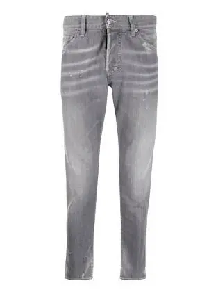 Dsquared2 Skinny Dan Jeans With Paint Splatter Effect - Grey