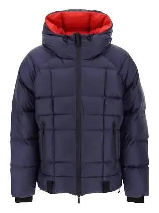 Dsquared2 Printed Logo Hooded Down Jacket - Blue