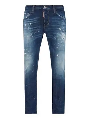 Dsquared2 Skater Jeans With Paint Splatter Detail - Blue