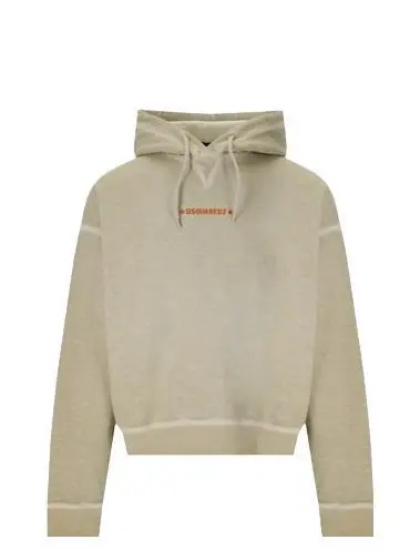 Dsquared2 Cipro Fit Small Logo Hoodie - Beige