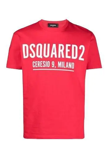 Dsquared2 Dsqua2 Cool Fit Large Ceresio 9 Print Logo T-shirt - Red