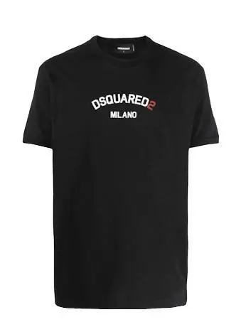 Dsquared2 Branded Milano Logo Cool Fit T-shirt - Black