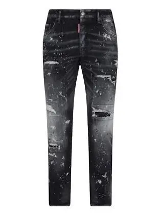 Dsquared2 Skater Jean Paint Splatter Wash - Black