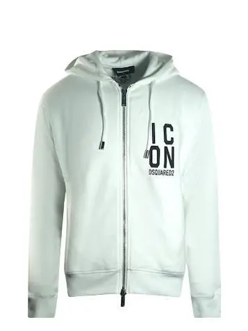 Dsquared2 Icon Logo Zip-up Hoodie - White