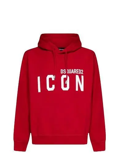 Dsquared2 Large Icon Logo Hoodie - Red