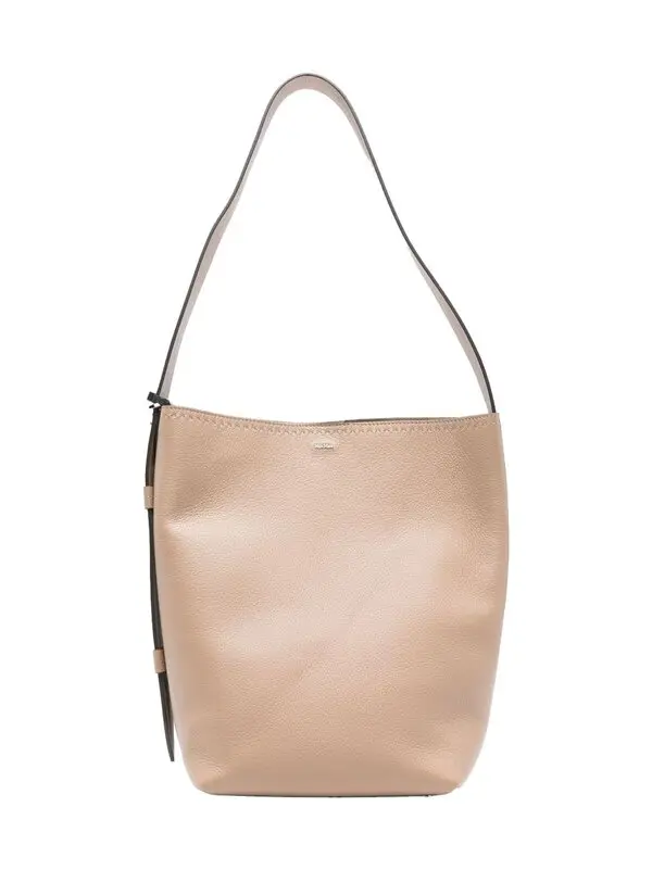 Max Mara Archetipo Leather Bucket Bag - Neutrals