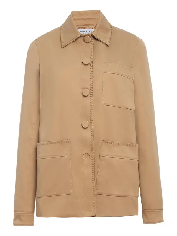 Gabriela Hearst Ulu Chore Jacket In Sea Island Cotton Twill - Camel