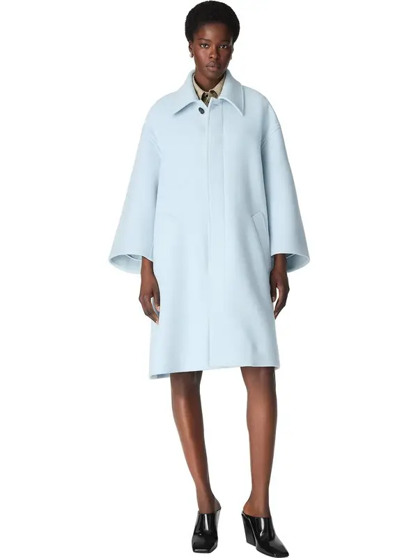 Bottega Veneta Cashmere A-line Coat - Dusk