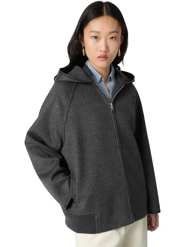 Bottega Veneta Double-face Wool Blouson - Charcoal Melange