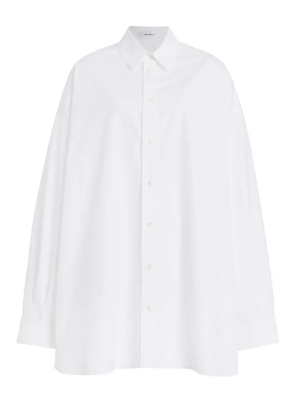 Wardrobe.NYC Oversized Mini Shirt Dress - White