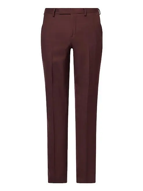 Paul Smith Slim-fit Tapered Wool Trousers - Very Dk Red