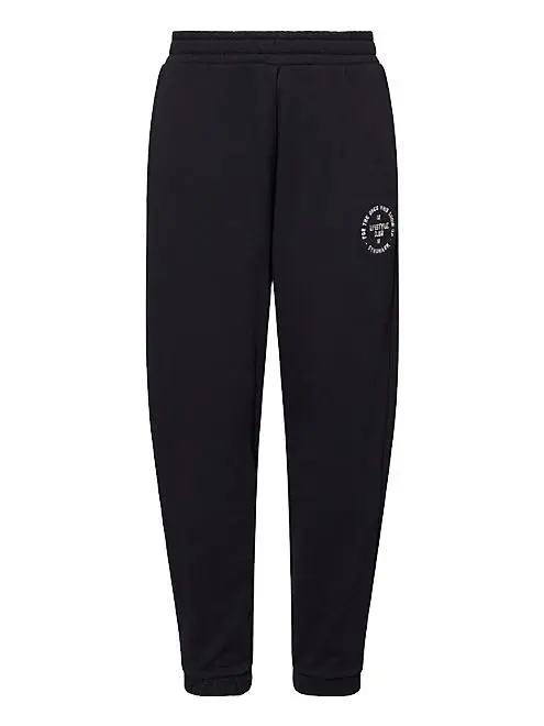 GYMSHARK Lifestyle Club Graphic Cotton-jersey Jogging Bottoms - Black