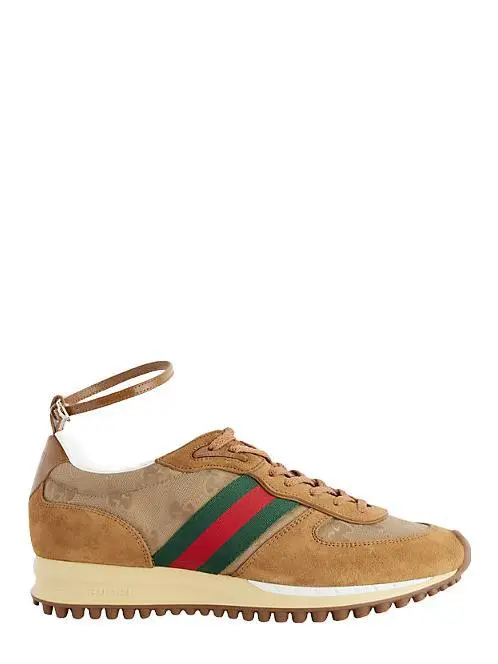 Gucci Gg Suede Trainers - Cream Suede