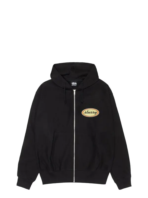 StÜssy X Our Legacy Work Shop Oval Zip Hoodie - Black