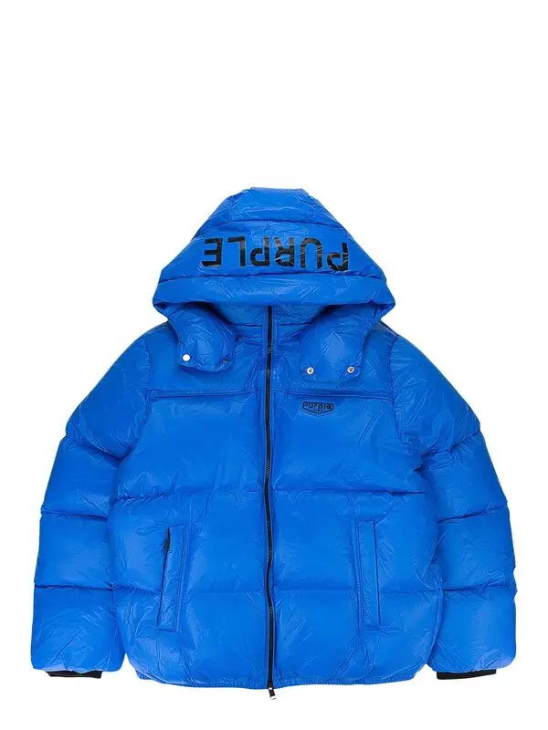PURPLE BRAND Nylon Down Puffer Jacket - Blue