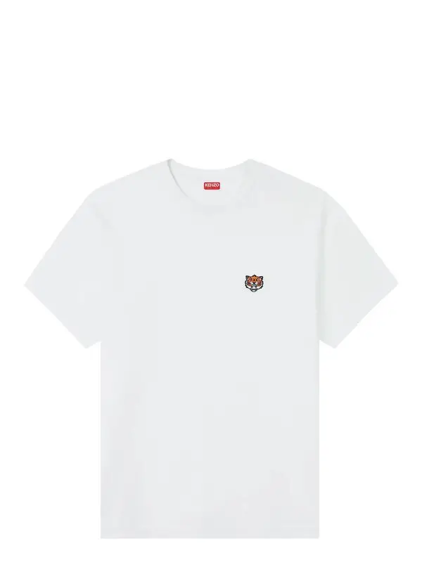 Kenzo Happy Tiger Embroidered T-shirt - White
