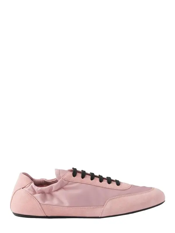 Prada Re-nylon And Suede Sneakers - Pink