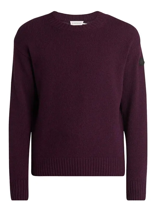 Moncler Wool And Cashmere Crewneck Sweater - Purple