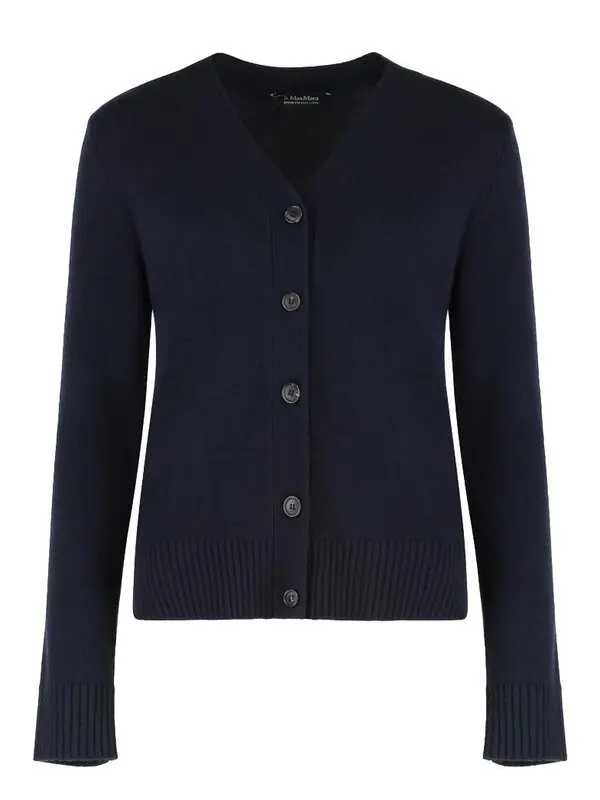 Max Mara Apollo Wool Cardigan - Blue