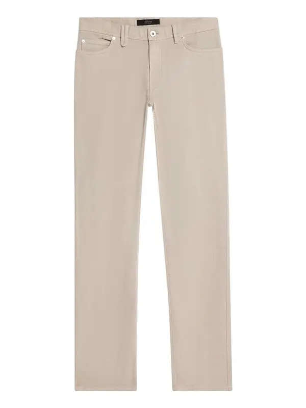 Brioni Cotton Denim Five-pocket Pants - Sand