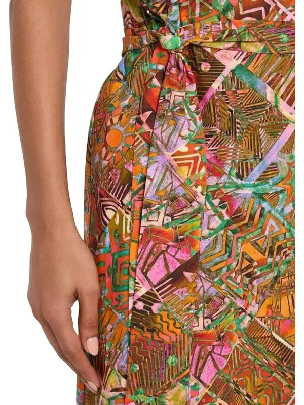 MARIE OLIVER Rita Patchwork-print Midi Wrap Dress - Multi