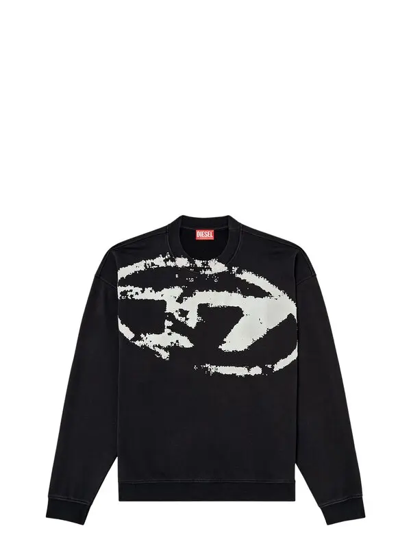 Diesel Oversized D-logo Sweatshirt - Black