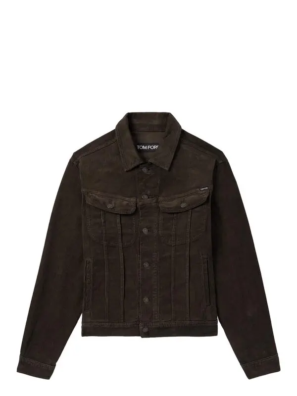 TOM FORD Slim-fit Cotton-blend Corduroy Jacket - Brown
