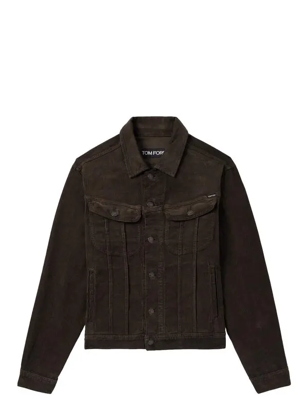 TOM FORD Slim-fit Cotton-blend Corduroy Jacket - Brown
