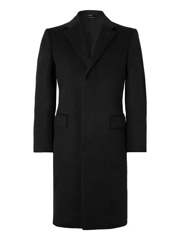TOM FORD Wool And Cashmere-blend Overcoat - Black
