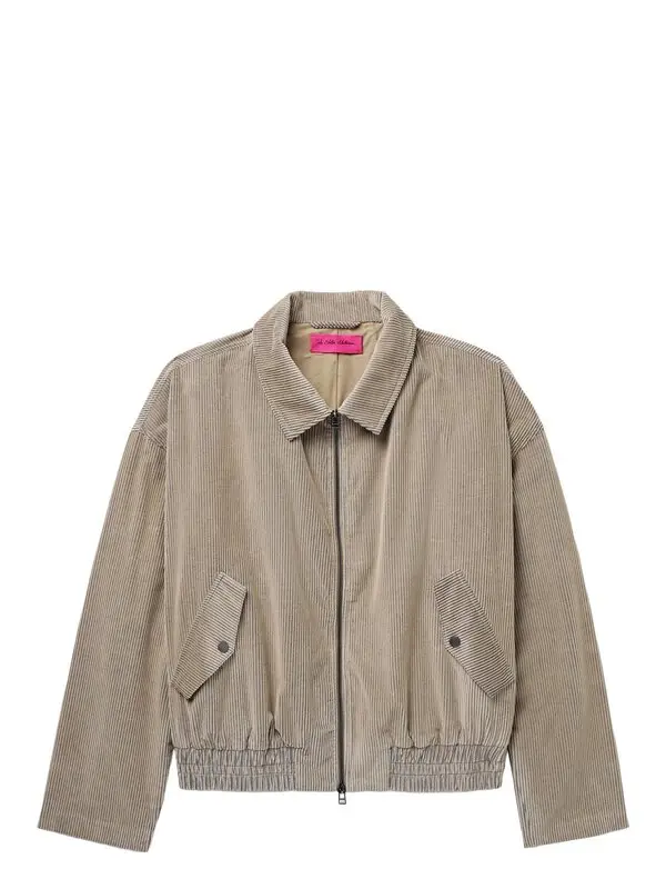 THE ELDER STATESMAN Cotton-corduroy Blouson Jacket - Gray