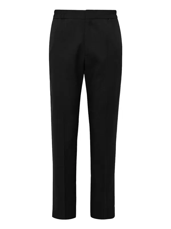 Paul Smith Slim-fit Straight-leg Wool Trousers - Black