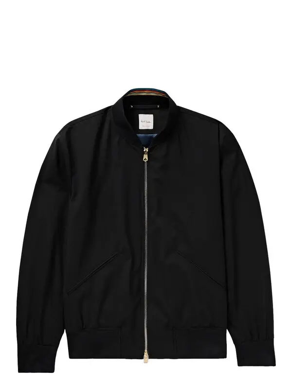 Paul Smith Wool-twill Bomber Jacket - Black