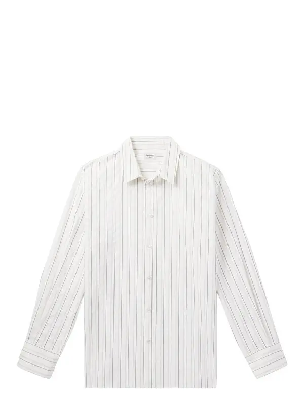 Saint Laurent Striped Cotton Shirt - White