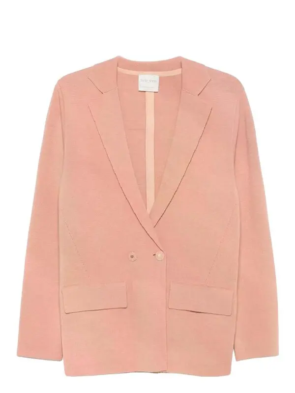 FORTE_FORTE Double-breasted Blazer - Pink
