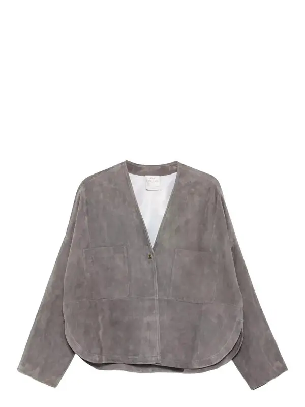FORTE_FORTE Suede Jacket - Grey