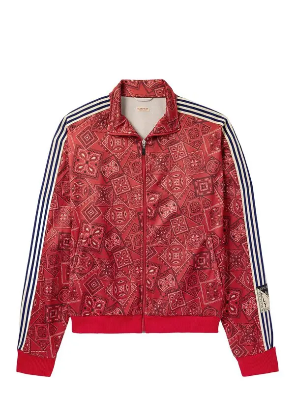 Kapital Bandana-print Striped Shell Track Jacket - Red