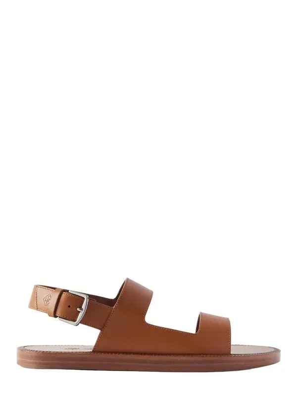 Loro Piana Leather Sandals - Brown