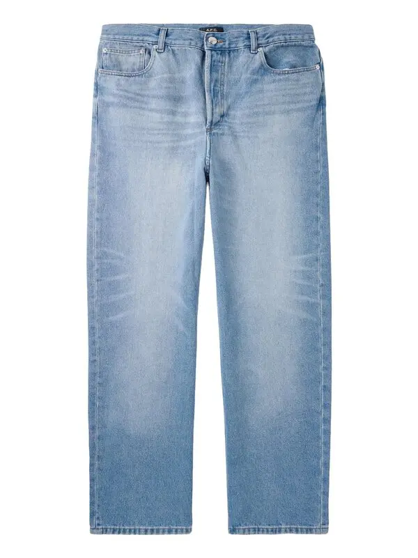 A.p.c. Solal Straight-leg Stonewashed Jeans - Blue