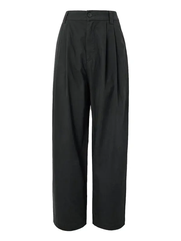 AGOLDE Slater Straight-leg Cotton-twill Trousers - Black