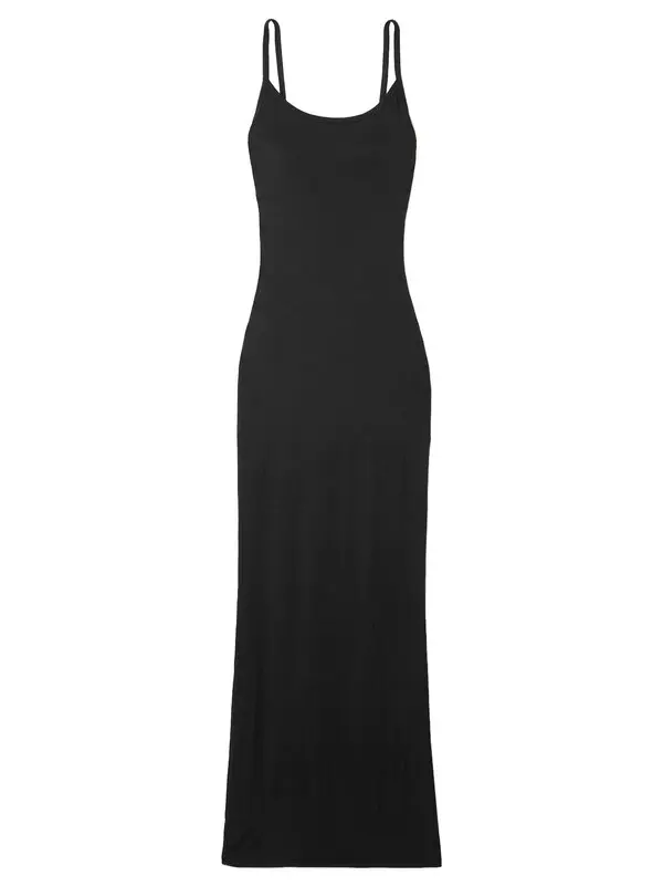Eterne Josie Stretch-modal Jersey Maxi Dress - Black