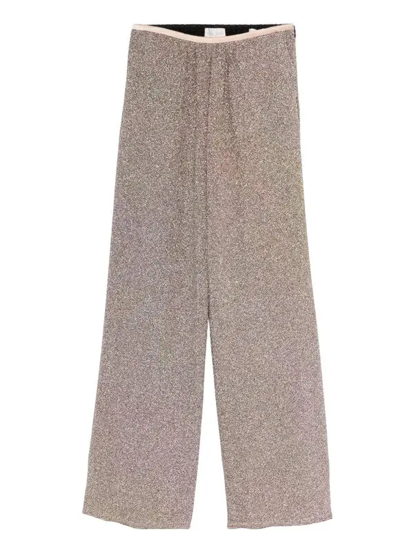 FORTE_FORTE Metallic-thread Trousers - Silver