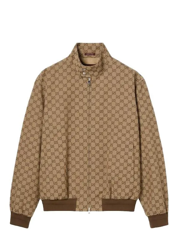 Gucci Gg Canvas Bomber Jacket - Beige