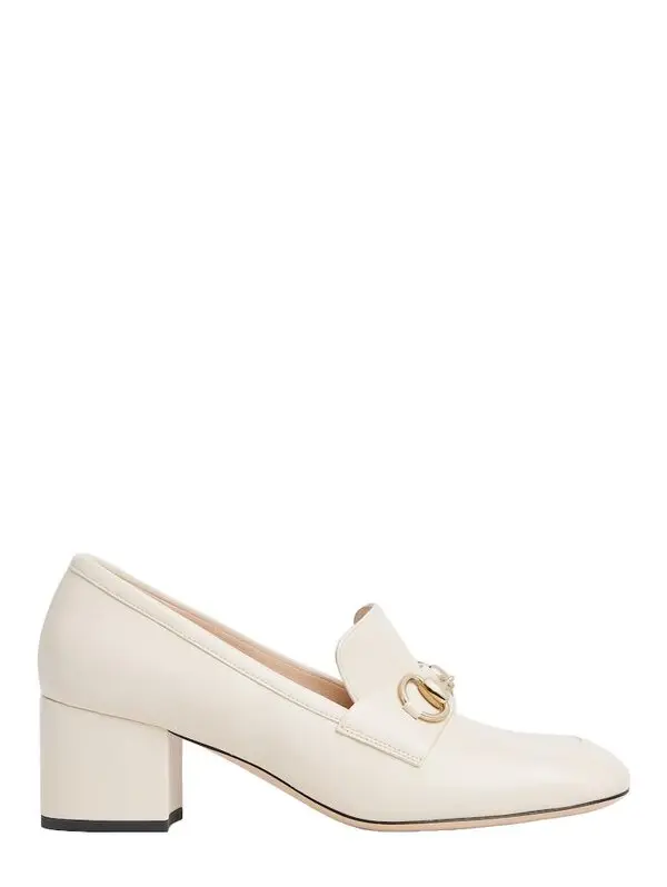 Gucci Loafer Pump With Horsebit - White