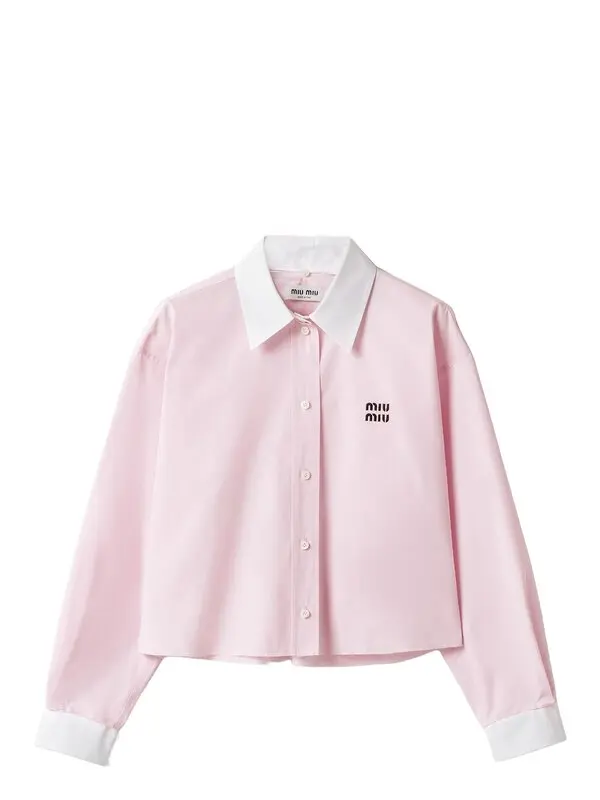 Miu Miu Poplin Shirt - Pink