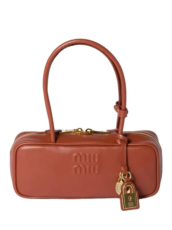 Miu Miu Beau Leather Bag - Rust